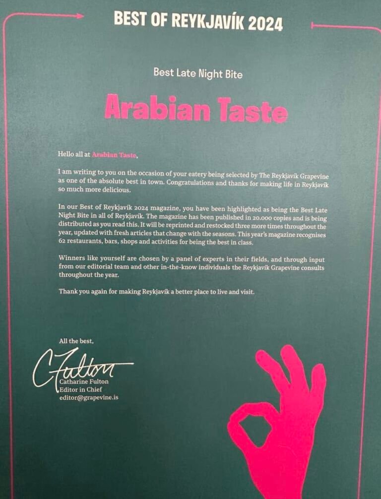 Arabian Taste - Kebab Restaurant Laugavegur 87, 101 Reykjavík
